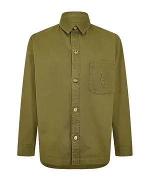 Saint Laurent Olive Cass Overshirt