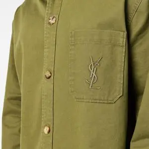 Saint Laurent Olive Cass Overshirt