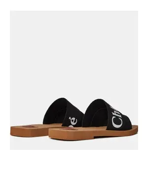 Chloé Logo Slippers - Brown