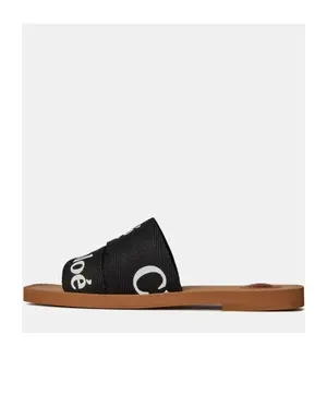 Chloé Logo Slippers - Brown