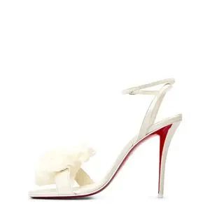 CHRISTIAN LOUBOUTIN Strappy Heeled Sandals With Floral Embellishment