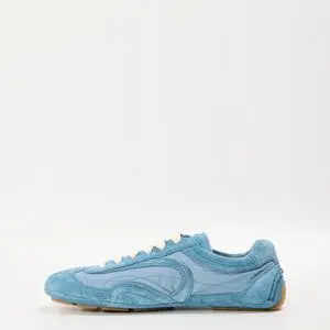 Prada Suede And Nylon Low-top Sneakers - Blue