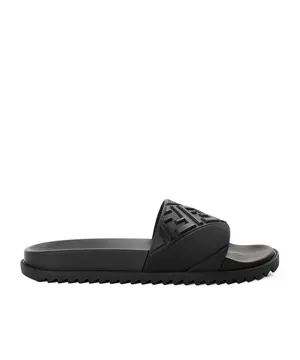 Fendi Logo Embossed Flat Slides
