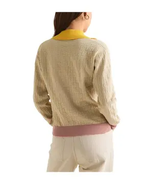 Fendi V-neck Long Sleeve Jumper - Nude