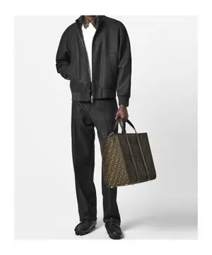 Fendi Zip-up Jacket With Snap Collar