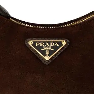 Prada Rolled-up Fur Shoulder Bag