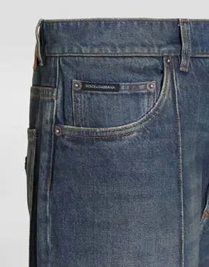 Dolce & Gabbana Denim Trousers With Button Fastening