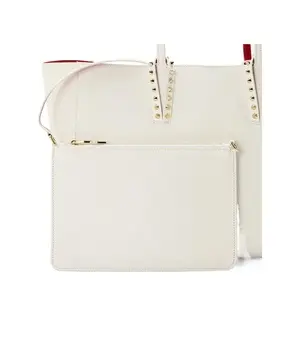 CHRISTIAN LOUBOUTIN Pebbled Leather Tote Bag