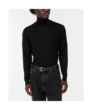 Saint Laurent Solid Color Casual Knit Sweater