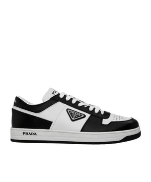 Prada Downtown Leather Low-top Sneakers - White/black