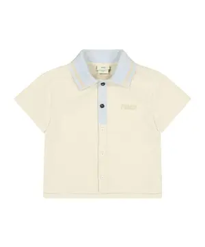 Fendi Short Sleeve Polo Shirt - White