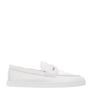 CHRISTIAN LOUBOUTIN Lapel Detail Loafers - White