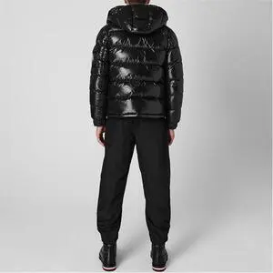 Moncler Logo Down Jacket With Removable Hood