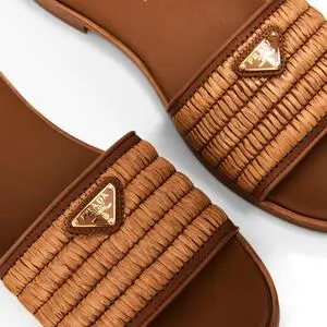 Prada Straw Sandals