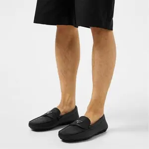 Prada Saffiano Leather Drive Loafers