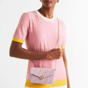 Fendi Chain Wallet - Pink