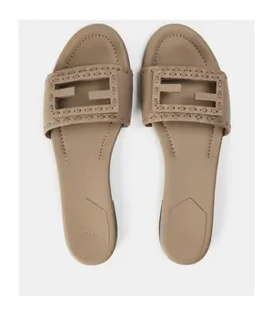 Fendi Flat Logo Sandals