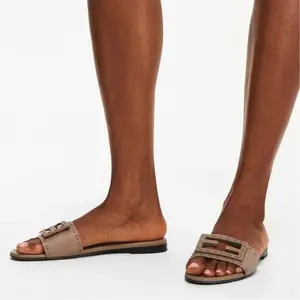 Fendi Flat Logo Sandals