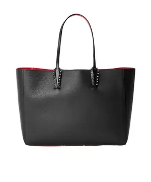 CHRISTIAN LOUBOUTIN Cabata Leather Tote Bag With Stud Embellishments - Black