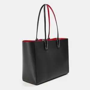 CHRISTIAN LOUBOUTIN Cabata Leather Tote Bag With Stud Embellishments - Black