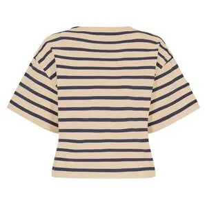 Moncler Striped T-shirt - Nude