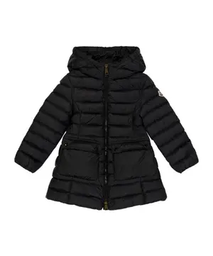 Moncler Quilted Logo Down Jacket - Black
