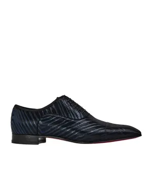 CHRISTIAN LOUBOUTIN Jacquard Design Business Casual Shoes - Black