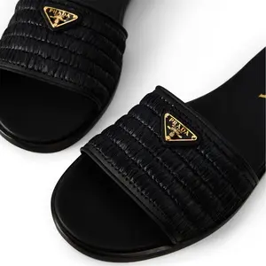 Prada Logo Open-toe Slippers