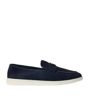 Prada Logo Loafers - Black