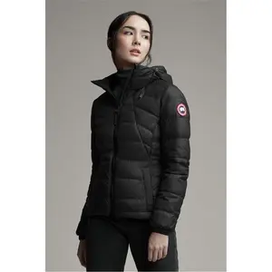 Canada Goose Down Jacket With Drawstring Hood And Logo Patch