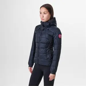 Canada Goose Down Jacket With Drawstring Hood And Logo Patch