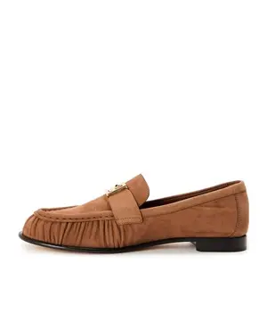 Fendi Front Logo Loafers - Brown