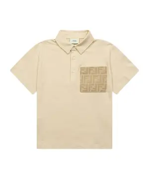 Fendi Logo Detail Short Sleeve Polo Shirt