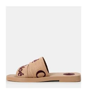 Chloé Logo Slippers - Nude