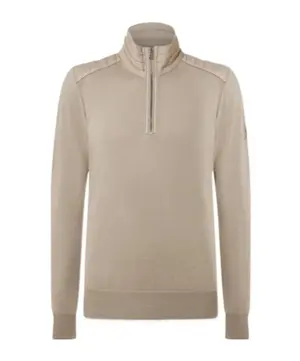 Belstaff Kilmington Quarter Zip Jumper - Deep Sand