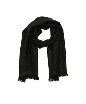 COACH Dark Pattern Monogram Fringed Long Scarf