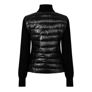 Moncler Zipper Down Jacket With Funnel Neck