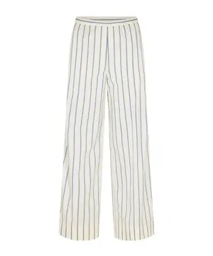 Moncler Striped Loose Long Pants - White