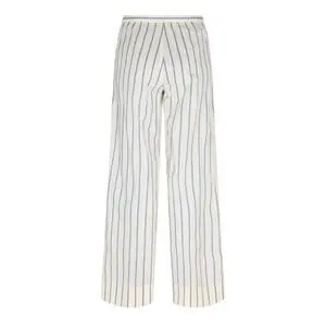 Moncler Striped Loose Long Pants - White