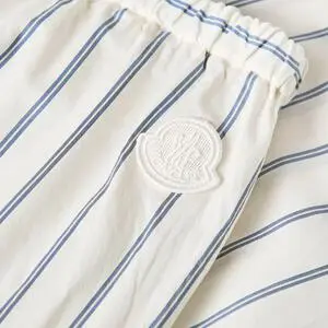 Moncler Striped Loose Long Pants - White