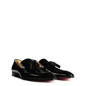 CHRISTIAN LOUBOUTIN Patent Leather Loafers With Tassel Detail