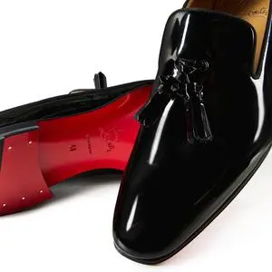 CHRISTIAN LOUBOUTIN Patent Leather Loafers With Tassel Detail