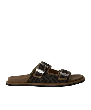 Fendi Flat Sandals With Buckle Detail