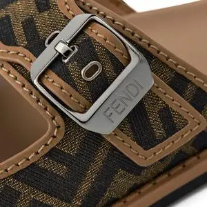 Fendi Flat Sandals With Buckle Detail