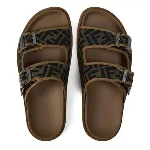 Fendi Flat Sandals With Buckle Detail