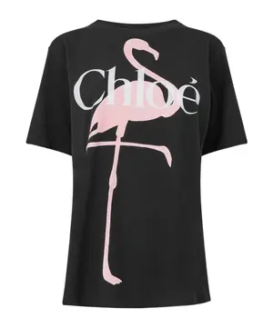 Chloé Logo Crew Neck T-shirt - Black
