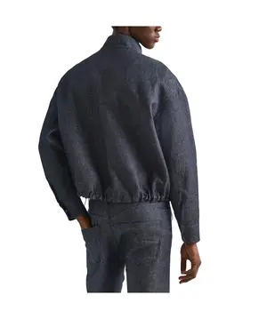 Fendi Stand Collar Zip-up Denim Jacket