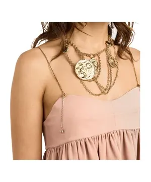 Chloé Peplum Camisole Top With Chain Straps And Ruffle Hem