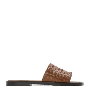 Bottega Veneta Bv Elio Pool Sliders - Brown