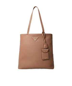 Prada Daino Soft Tote - Caramel